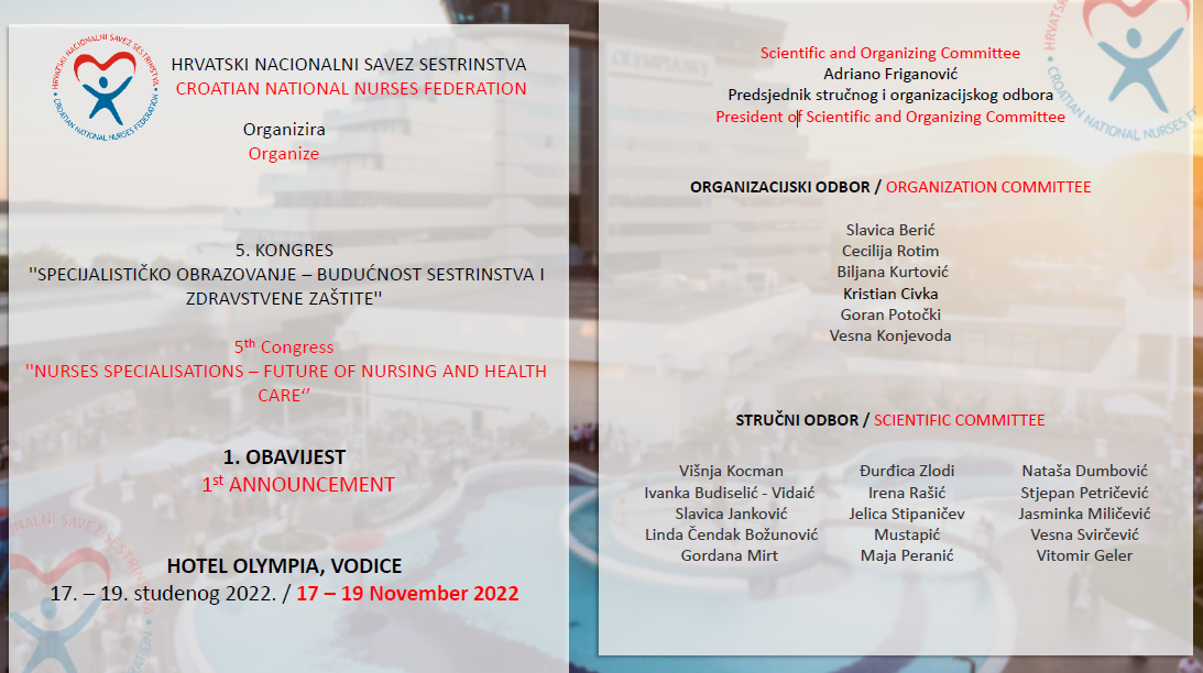 1. obavijest - kongres HNSS 2022 - HNSS